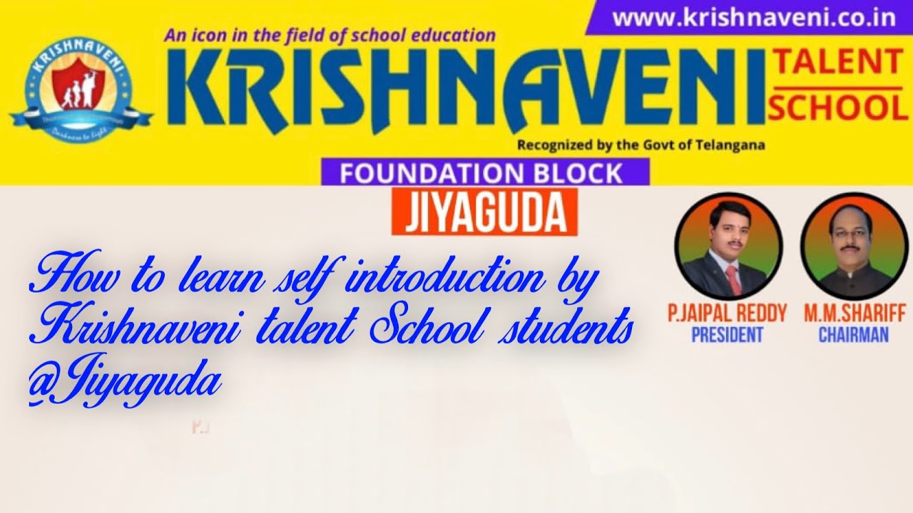 Easy way to learn self introduction done by Krishnaveni talent School ...