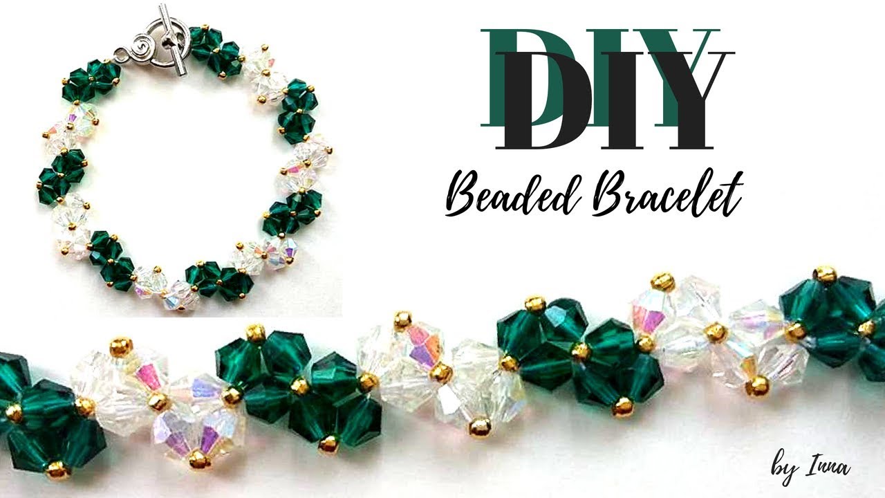 Beaded bracelet tutorial in less than 10 minutes 🌼🌼🌼 - YouTube