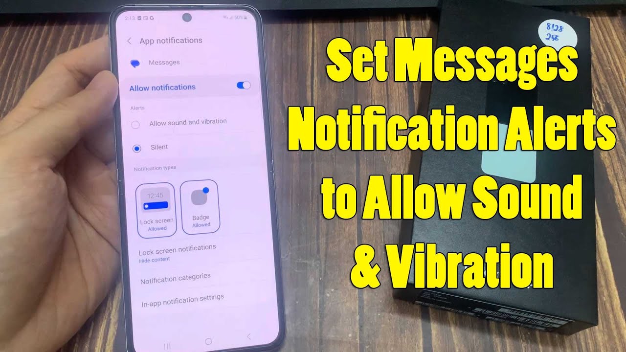 Samsung Galaxy Z Flip 5: How to Set Messages Notification Alerts to ...