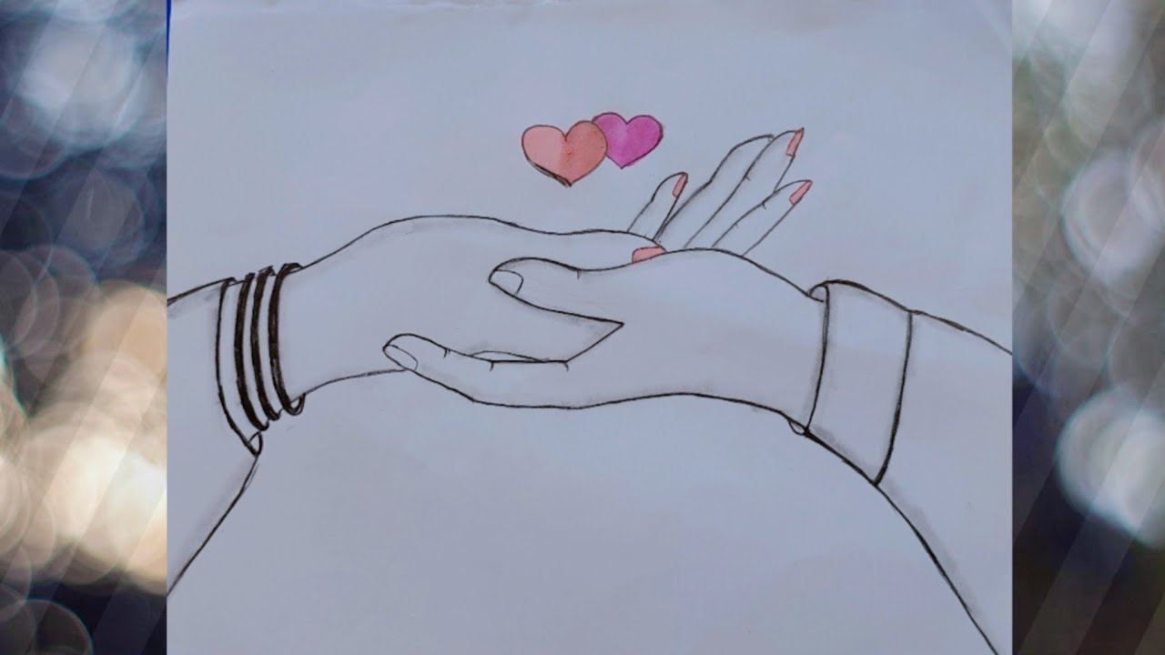 Easy drawing// how to draw hand// pencil sketch step by step // - YouTube