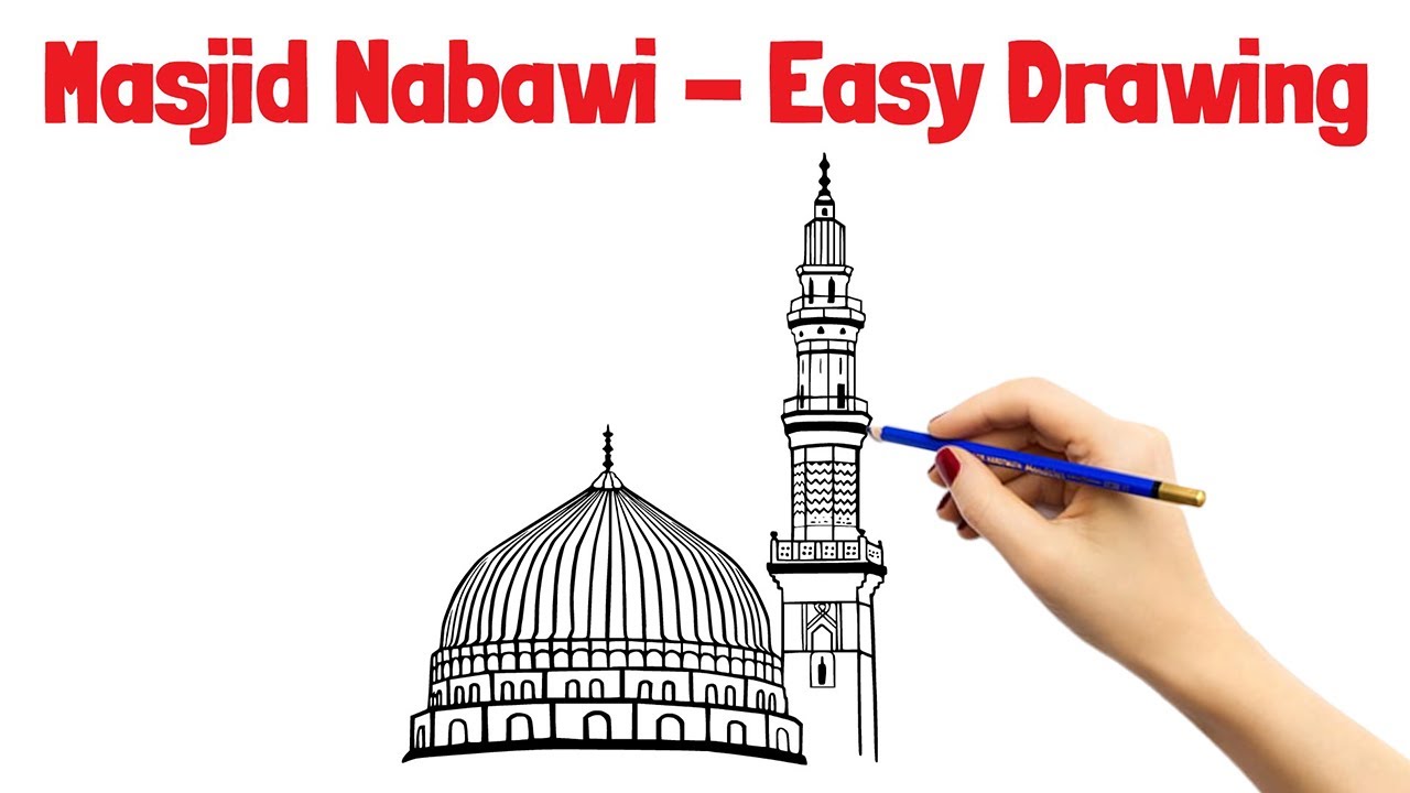 12 Rabi ul Awal Special Drawing - Masjid Nabwai Drawings | Mady Arts ...