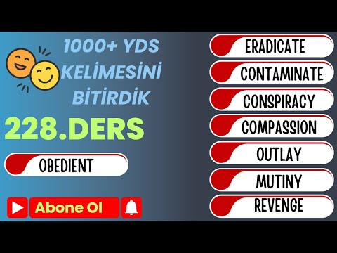 DERS 228 - YDS KELİMELERİ - #yds #yokdil #ingilizce #ingilizcekelimeler #ydskelime #ydt #ydtkelime