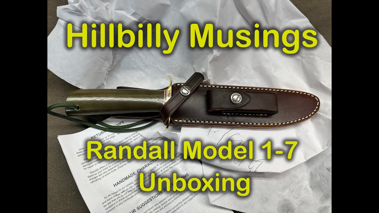 Randall Made Knives Model 1-7 Unboxing and first look - YouTube