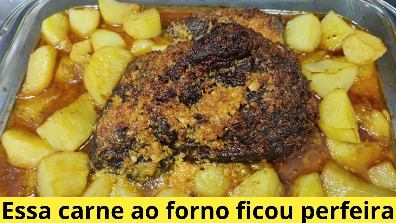 Como fazer uma alcatra ao forno com batatas - YouTube