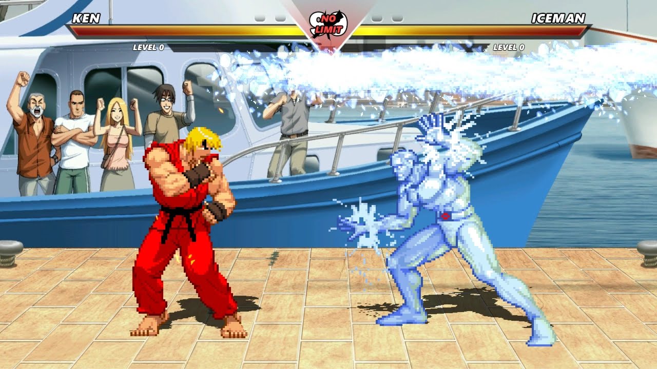 FIRE KEN vs ICE MAN - Highest Level Awesome Fight! - YouTube