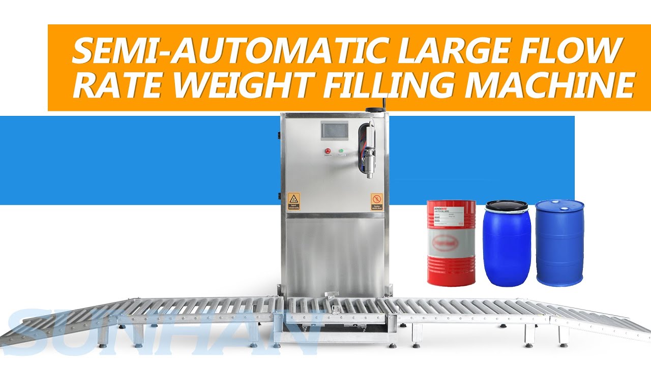 How To Fill Large Volume Liquid by Semi-automatic Drum Liquid Weight ...