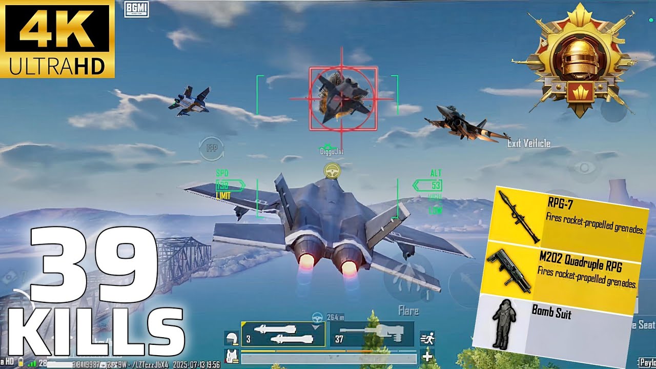 39 Kills💥 Fighter jet + M202 Sky Terror💯 Destroy Bgmi👆🏻Pubg Payload ...