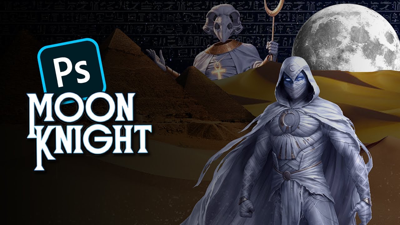 Moon Knight Photoshop Time-lapse - YouTube