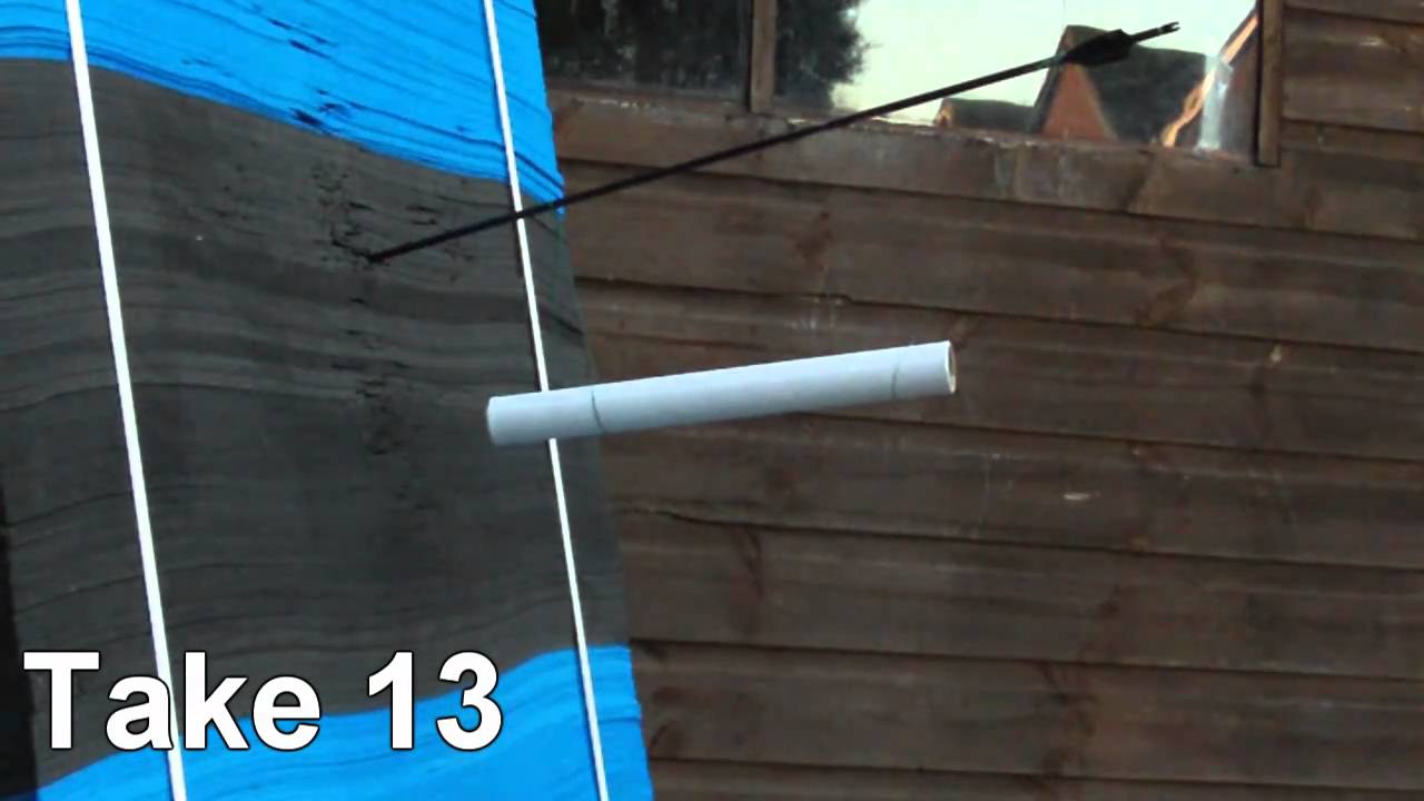 Archery trick shot: Through a tube - YouTube