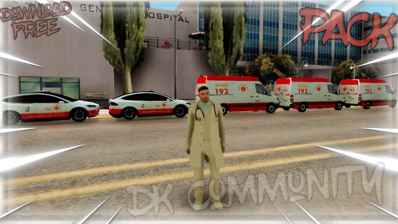 NOVO PACK DA SAMU ESTILO FIVEM - MTA;SA - YouTube