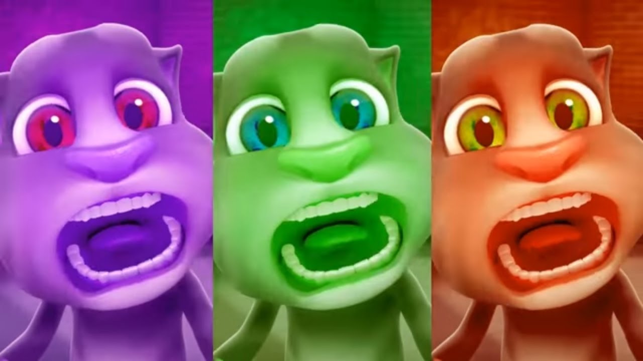 Colors Reaction with Talking Tom Colours for Kids Children Toddlers ...
