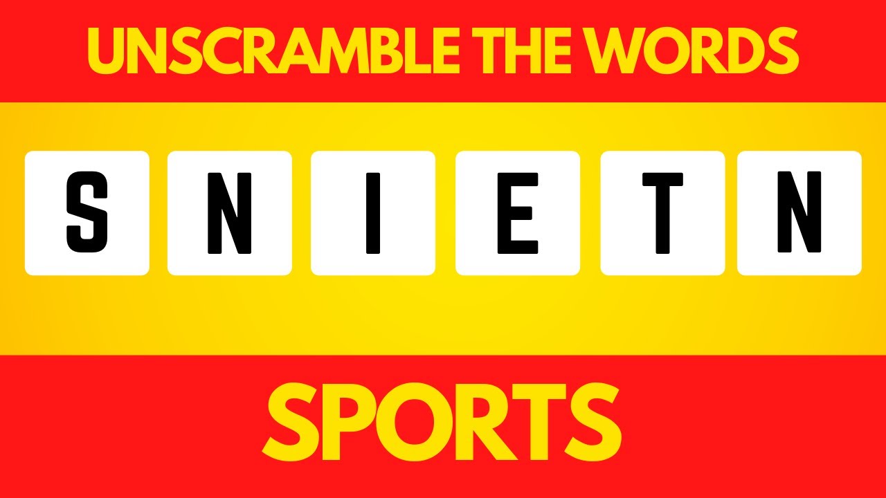 Guess The Sport - Unscramble The Words Quiz - Sports - YouTube