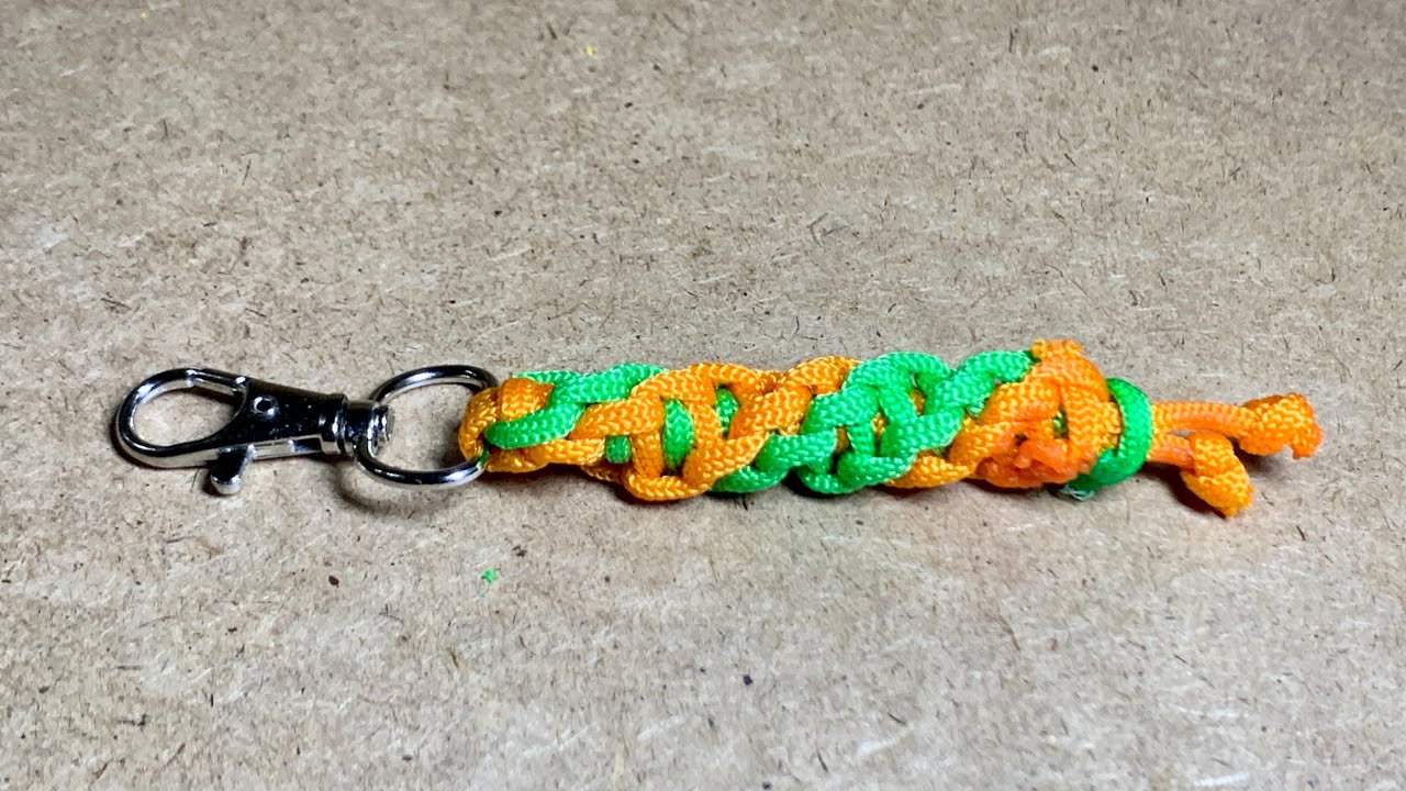 Making Double Layer Thread Rope Keychain | 22 | Paracord Knot | DIY ...