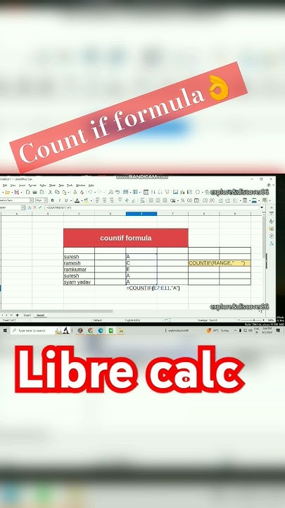 How to use count if formula #Excel#viralshort#calc#libreoffice#trending#arduinoproject😱😱😱 - YouTube