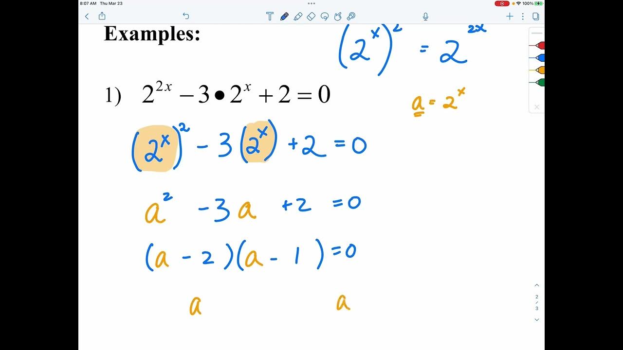 [Alg2] Exponential Function X Quadratic Factoring (Example 1) -- Difficulty: Hard - YouTube