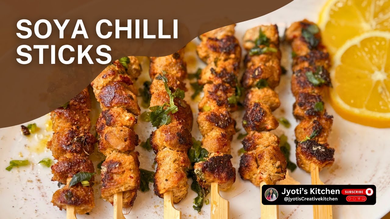 Soya Chilli Sticks Recipe | High Protein Snack | Easy Soya Chunks ...