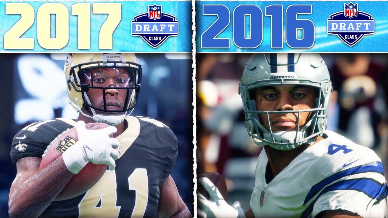 2017 NFL DRAFT CLASS vs. 2016 NFL DRAFT CLASS | Madden 18 Draft Class ...