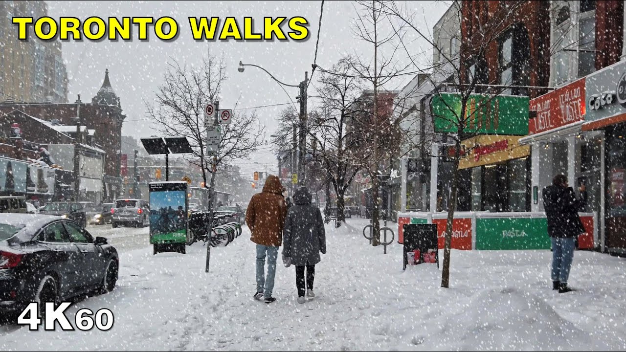 Big Winter Snowfall Walk in Downtown Toronto - January, 2020 [4K] - YouTube