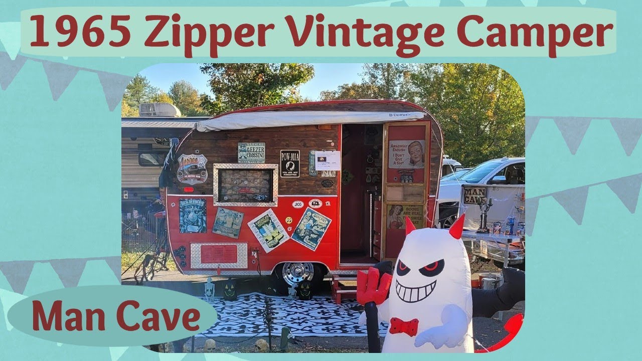 1965 Zipper Vintage Camper // Man Cave - YouTube