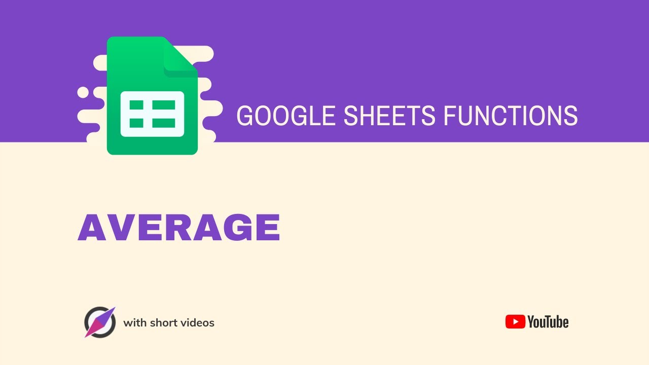 How To Use AVERAGE Function In Google Sheets YouTube How To Use AVERAGE Function In Google Sheets YouTube