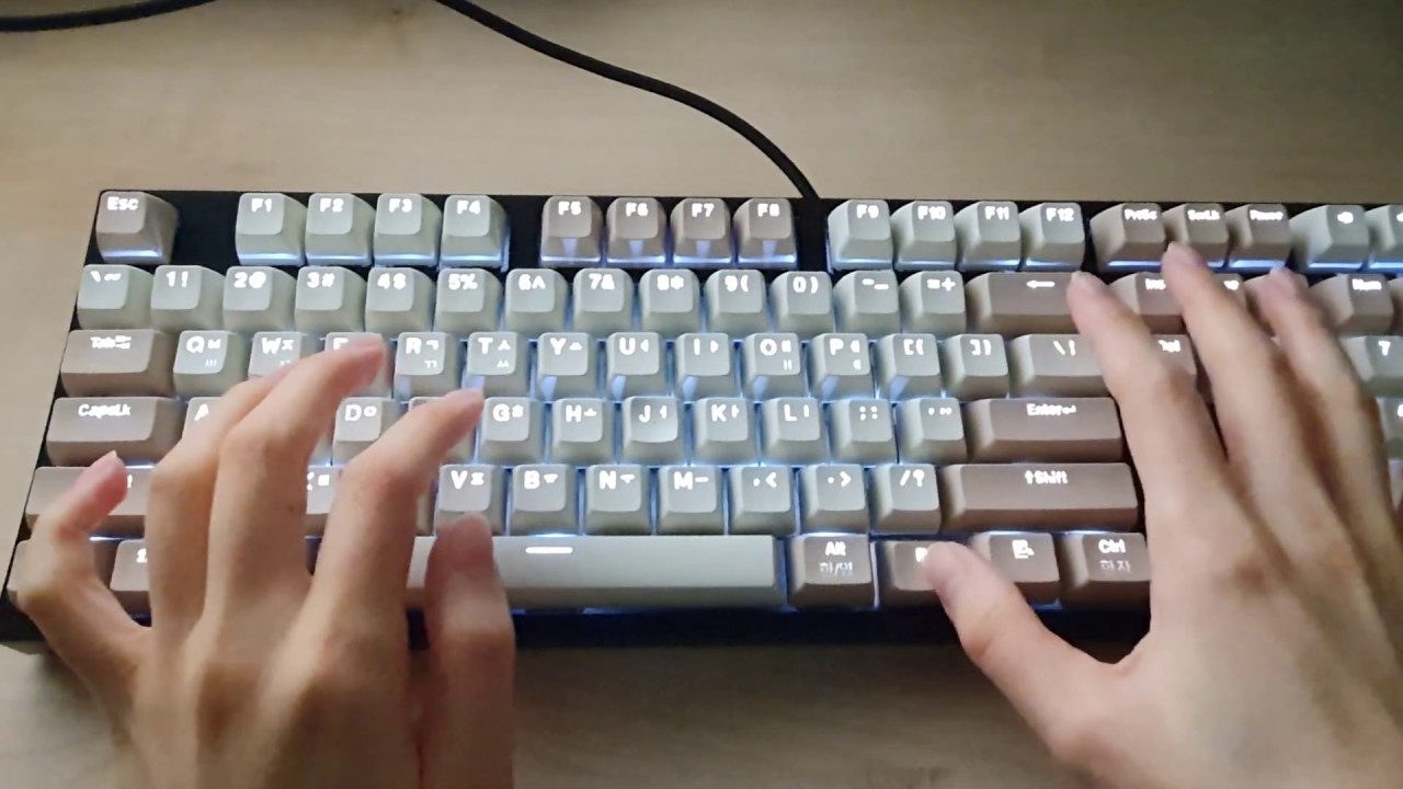 [이쁨주의] COX 콕스 CK108 황축 LED효과 - YouTube