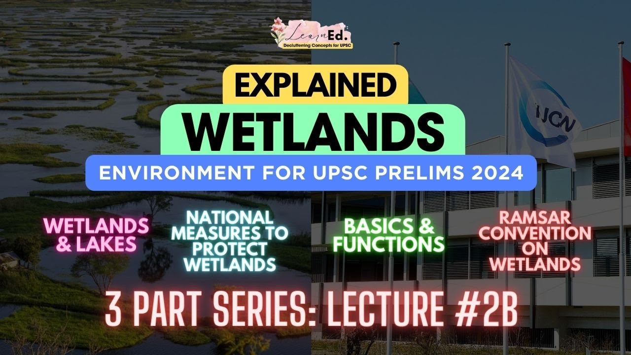Wetlands EXPLAINED | Biodiversity Series: PART-2B | Environment for UPSC-CSE 2024-25 - YouTube
