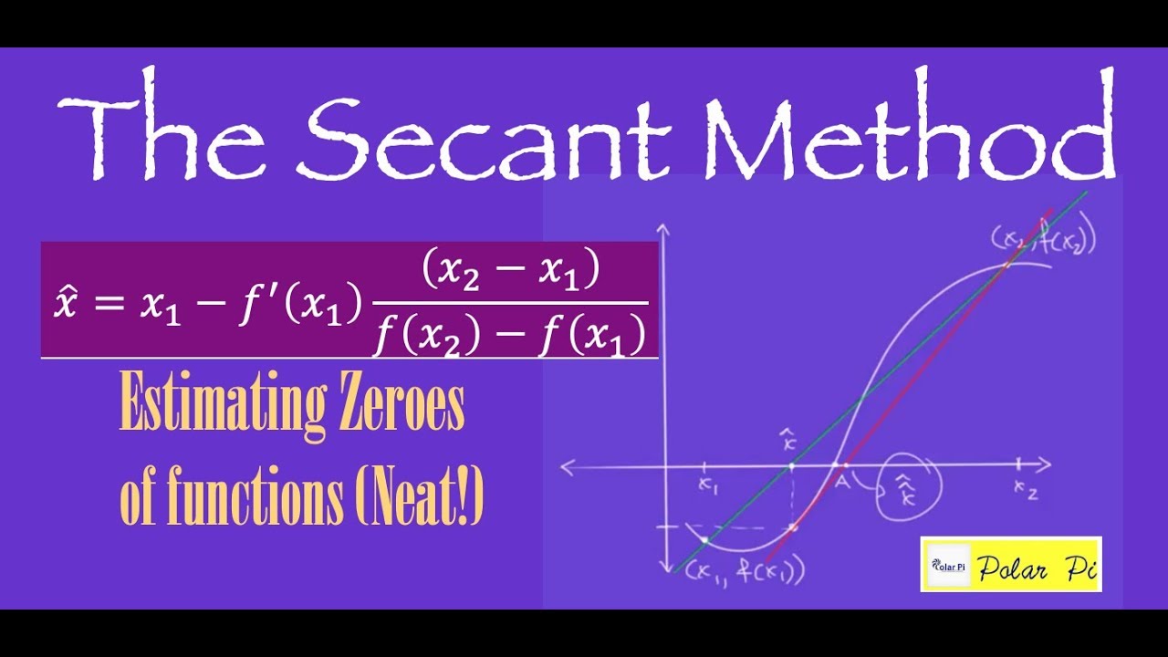 Numerical Methods Estimating Zeroes With The Secant Method Youtube 9382