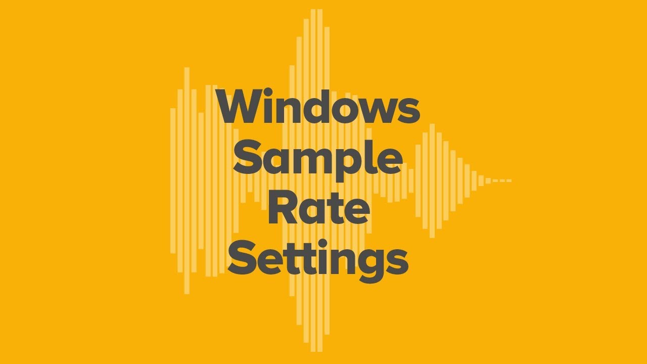 Tutorial: Setting Sample Rate for ipDTL on a PC - YouTube