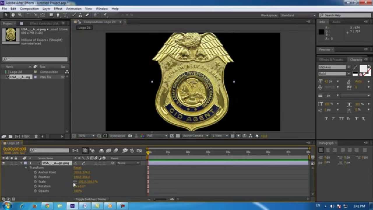 Logo 2d in 3D Tutorials - YouTube