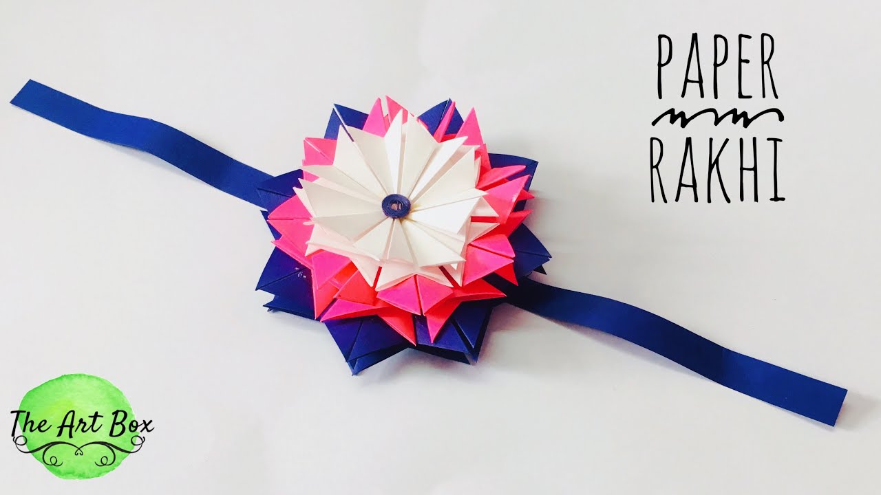 RAKHI making ideas with paper | Rakhi DIY | Origami Rakhi | handmade ...