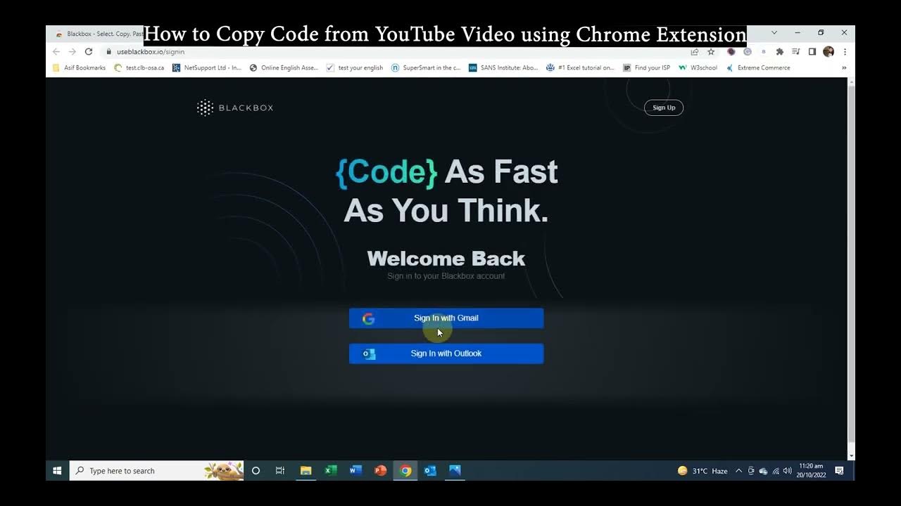 How to copy Code/Text from Video using chrome extension || Black Box ...