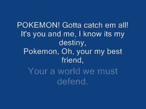 Pokemon opening 1 lyrics - YouTube