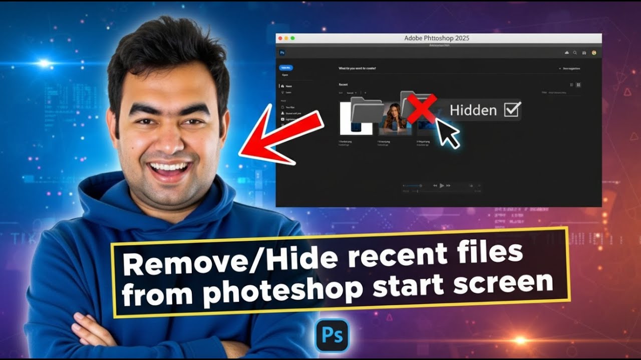 How to Remove/Hide recent files from photoshop start screen Photoshop ...