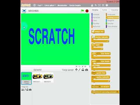 WRITE A NAME OR SCRATCH IN THE SCRATCH PROGRAM.SCRATCH DASTURIDA ISIM YOKI SCRATCH SO'ZINI ...