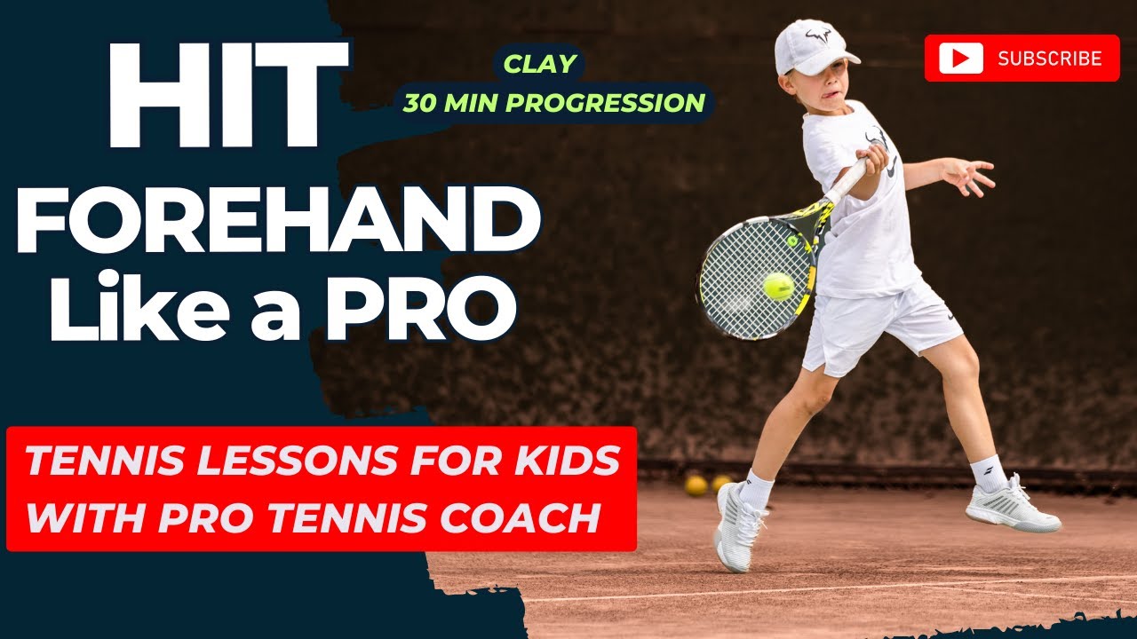 Clay Forehand Tennis Lesson Progression for Kids - YouTube
