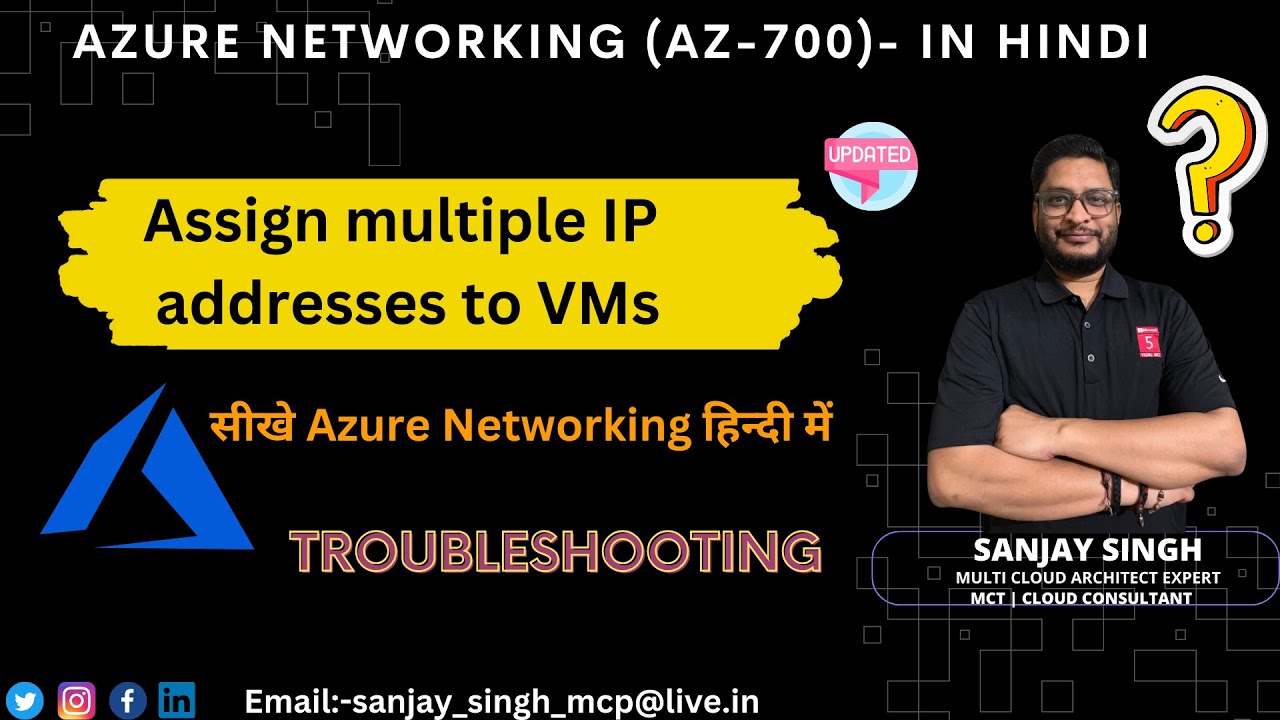 Assign Multiple Ip Addresses To Virtual Machines Troubleshooting Youtube