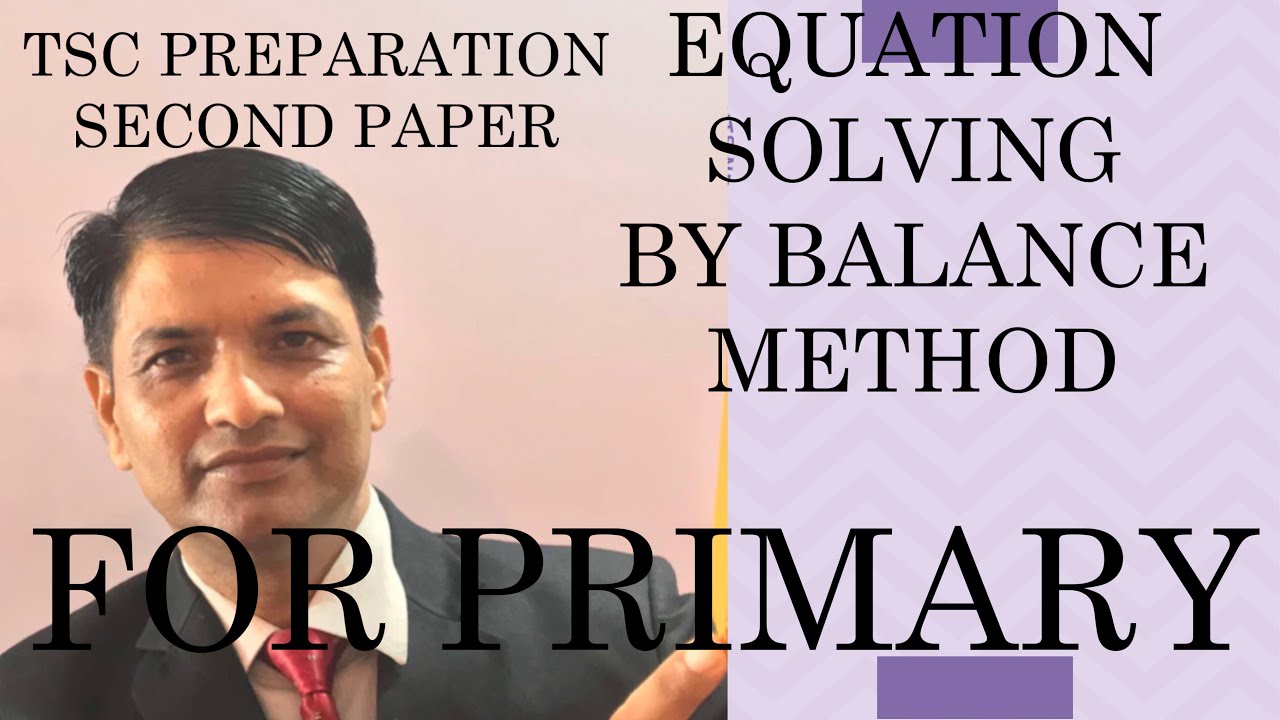 Ep:183 TSC primary level preparation video Of Equation solving (Algebra ...
