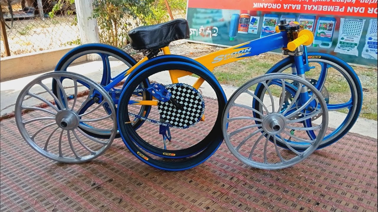 Pasang rim 16 batang basikal lajak spoon - YouTube