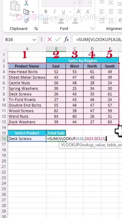 Add Multiple Columns Using VLOOKUP #exceltricks #exceltutorial - YouTube