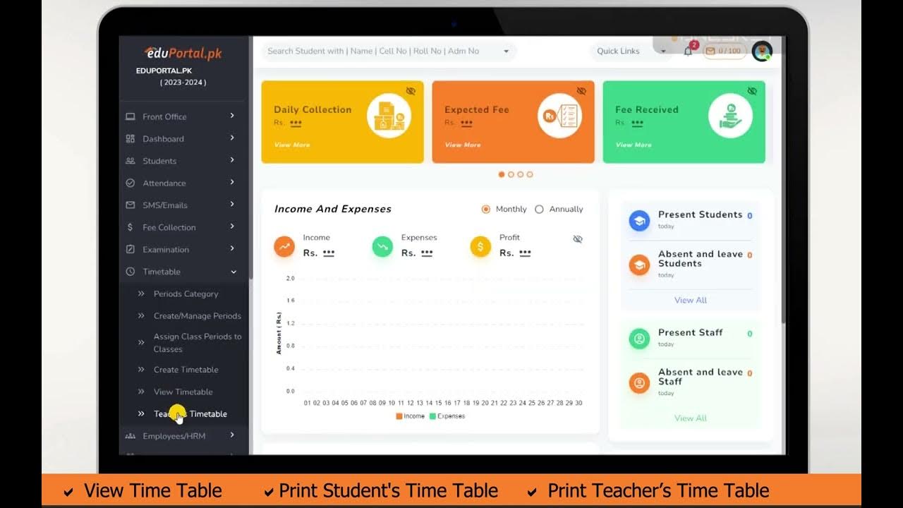 Time Table Module || School Management Software || Eduportal - YouTube