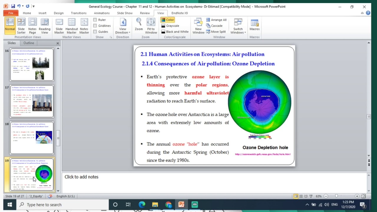 General Ecology Course - Chapter 11 and 12 - Human Activities on ...