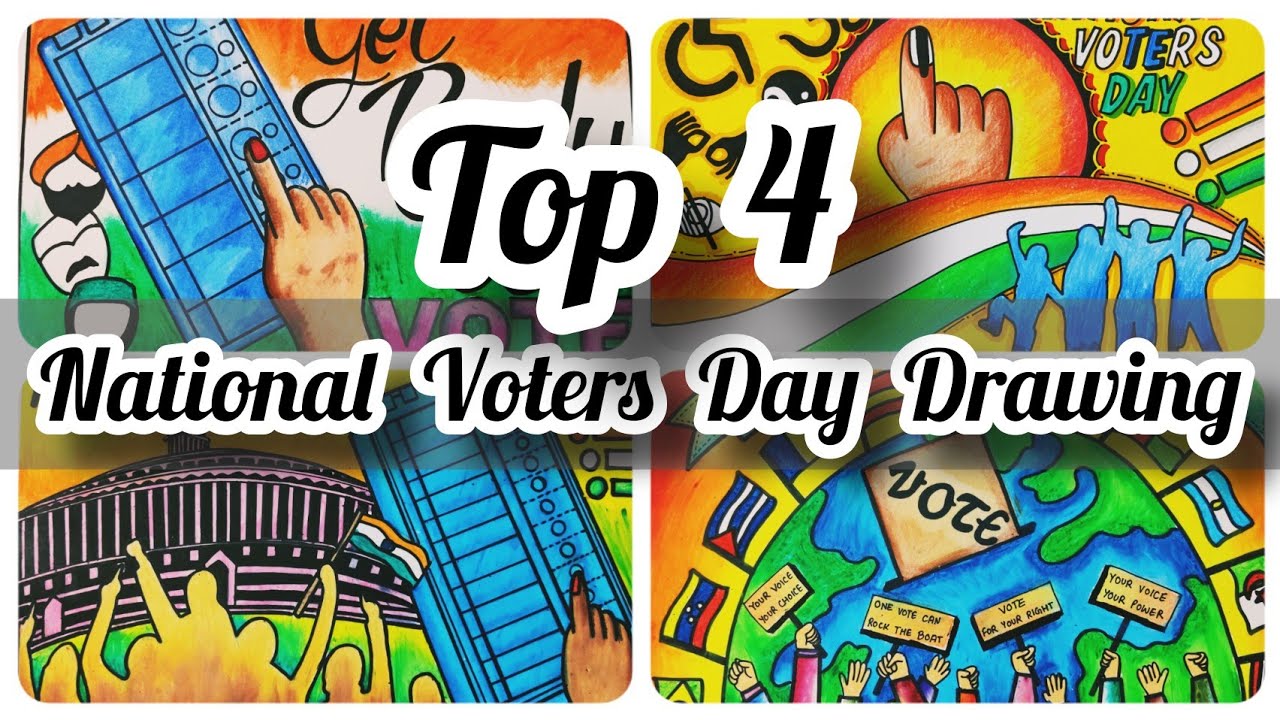 National voters day drawing/मतदाता जागरूकता ड्राइंग /voters awareness ...