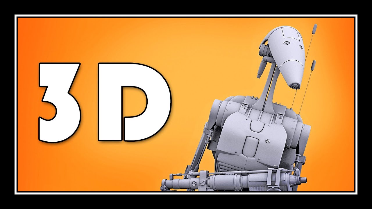 Star Wars Battle Droid - 3D High Poly Model | 360 Render - YouTube