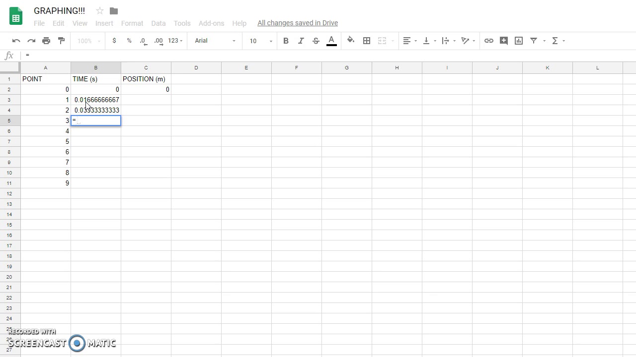 Google Sheets - graphing quadratic data - YouTube