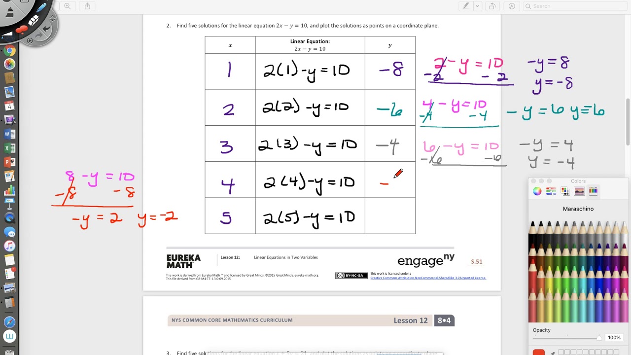 8TH GRADE MODULE 4 LESSON 12 TOPIC B - YouTube
