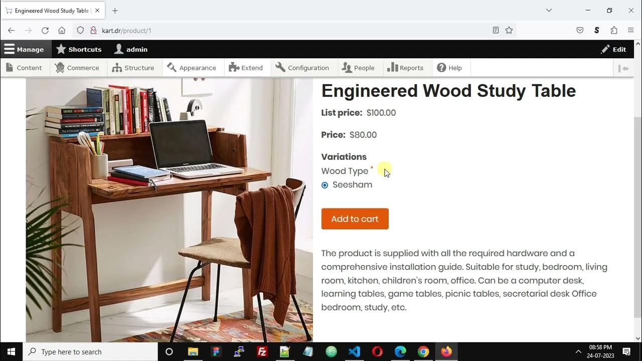 Drupal Commerce - Add Quantity Option on the Product Page - YouTube