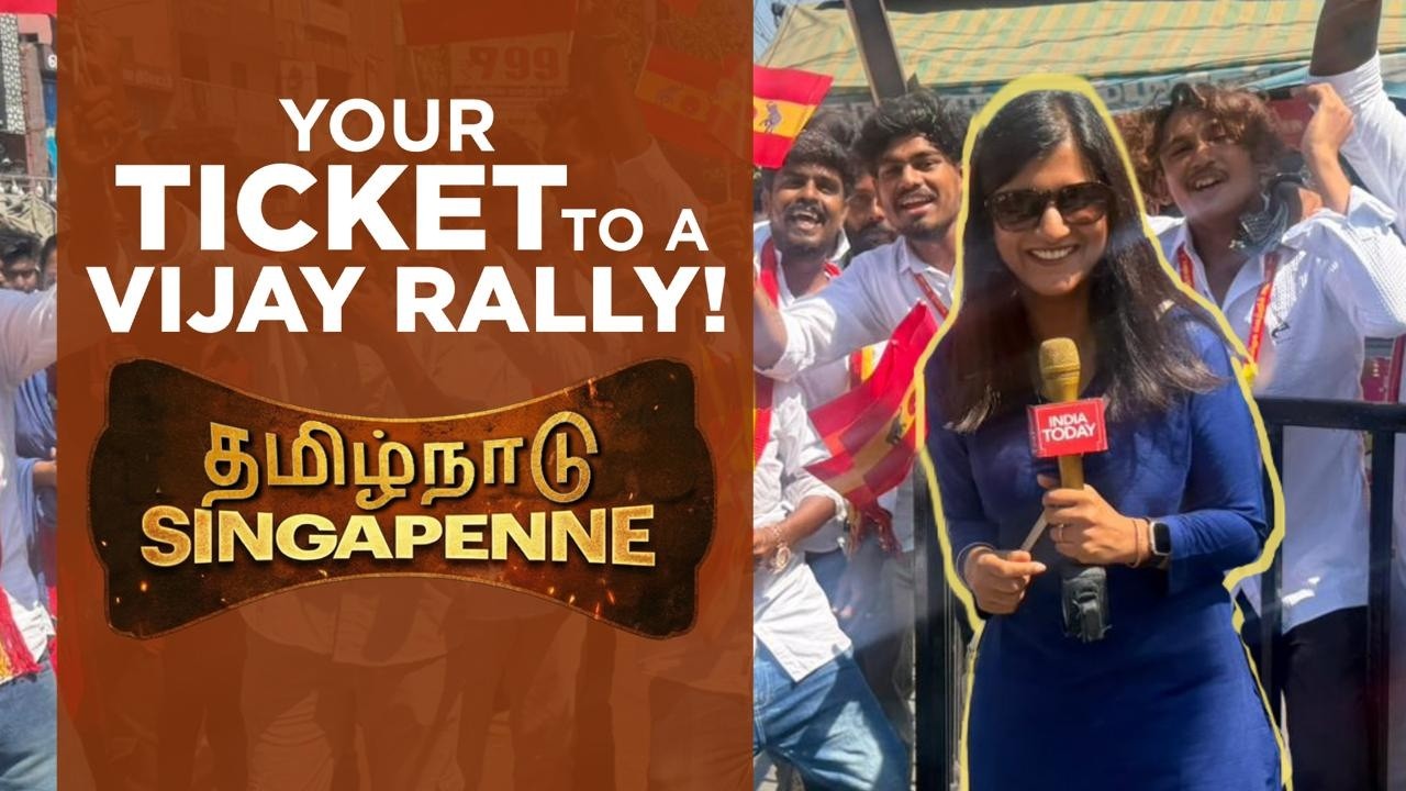 Watch: TVK Chief Vijay's Mega Election Rally Sparks Crowd Frenzy Amid ...