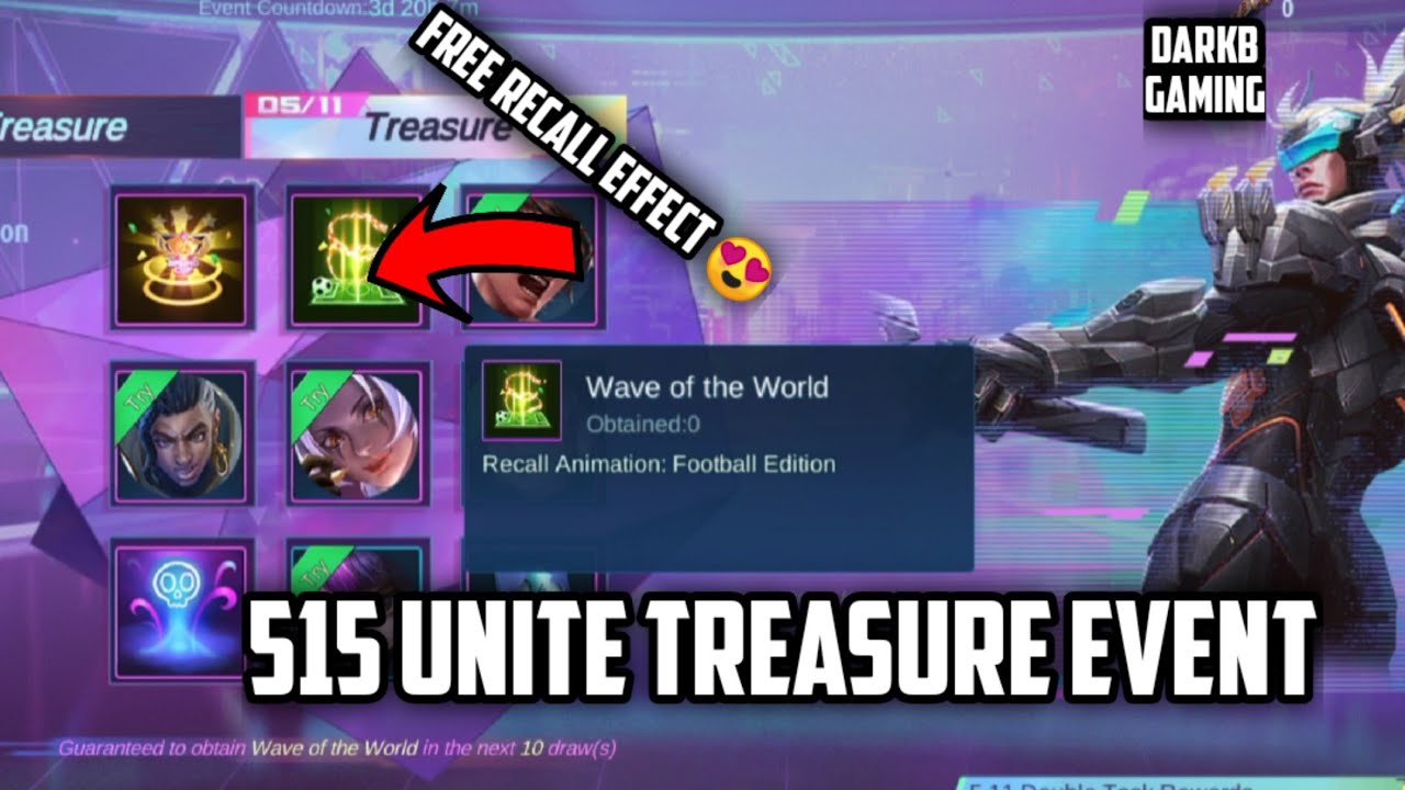 515 Unite Treasure Event: Free Recall Effect, Free Spawn Effect, Free Emote and more | MLBB ...