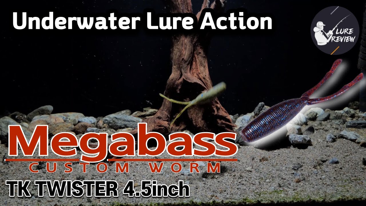 BassFishing [Megabass] 2. TK TWISTER 4.5inch - Underwater Lure Action ...