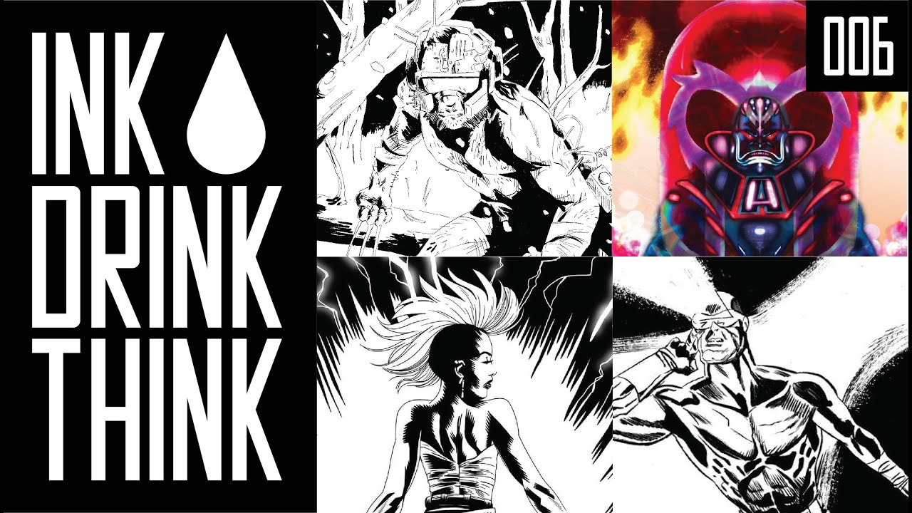Comic Book Artists Draw X-MEN [Ink Drink Think: 006.2] - YouTube